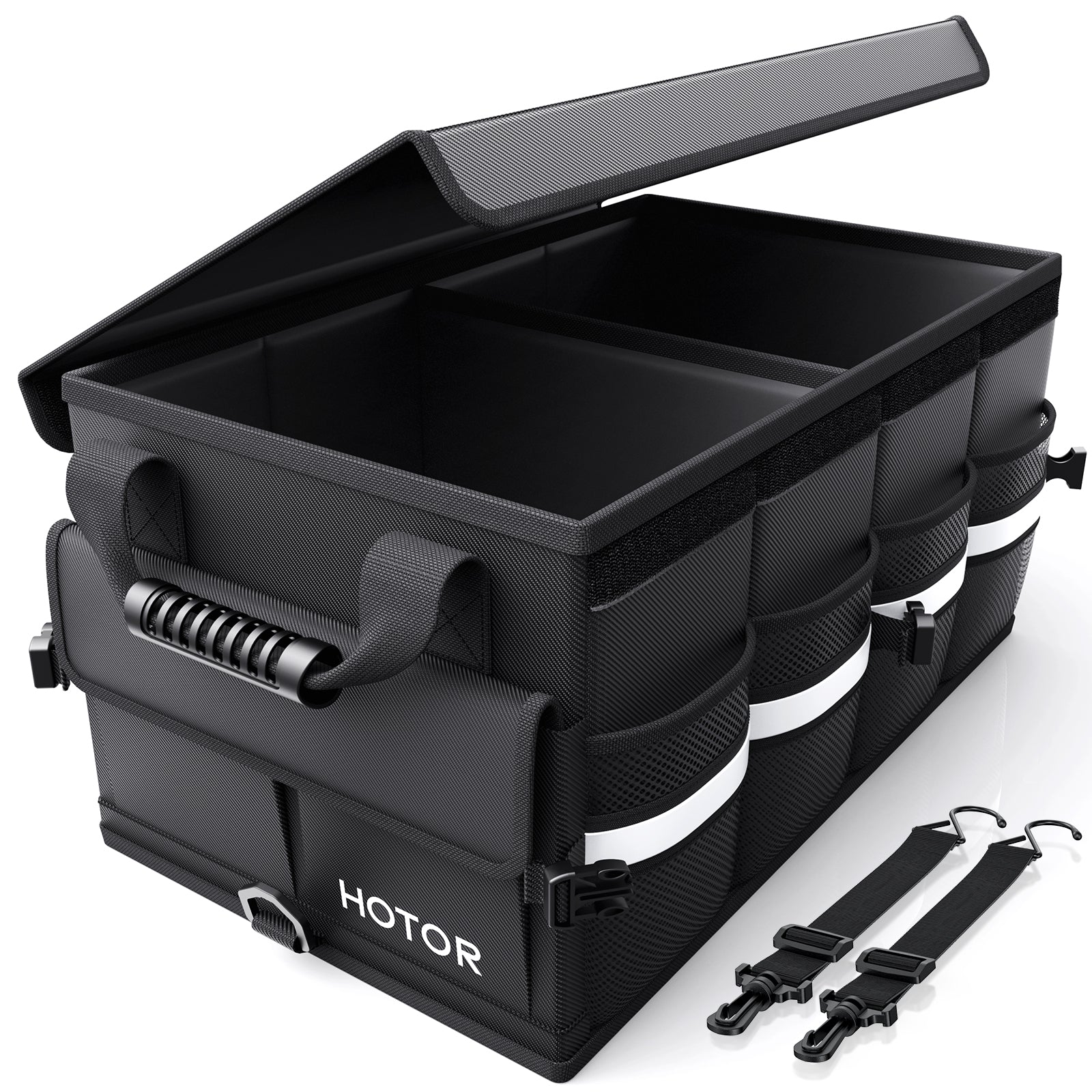 HOTOR Car Trunk Organizer - Foldable Trunk Organizer for SUV, Car Stor